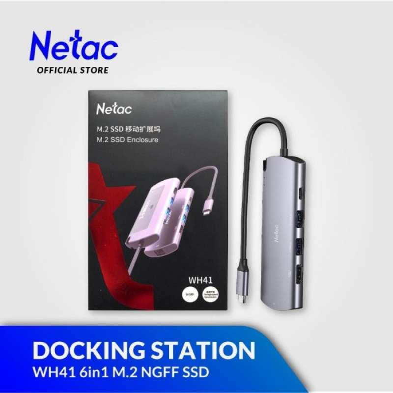 Jual Netac Wh41 6 In 1 Dock & M.2 Sata External Ssd Case Di Seller ...