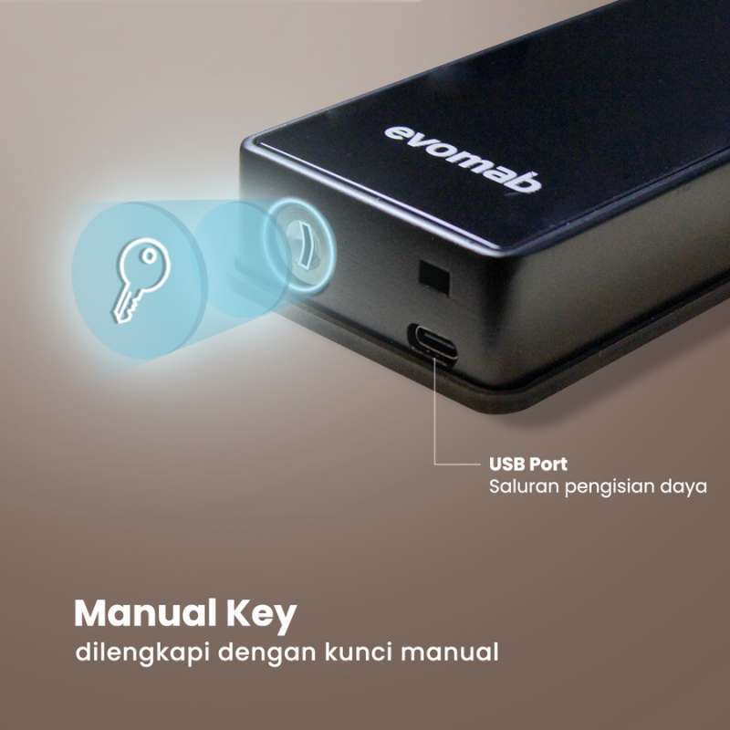 Promo Evomab Handle Pintu Digital Rumah Smart Home Door Lock Hendel ...