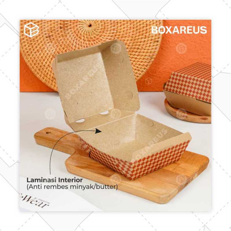Jual Box Take Away Kotak Burger Dus Roti Packaging Makanan Takoyaki ...