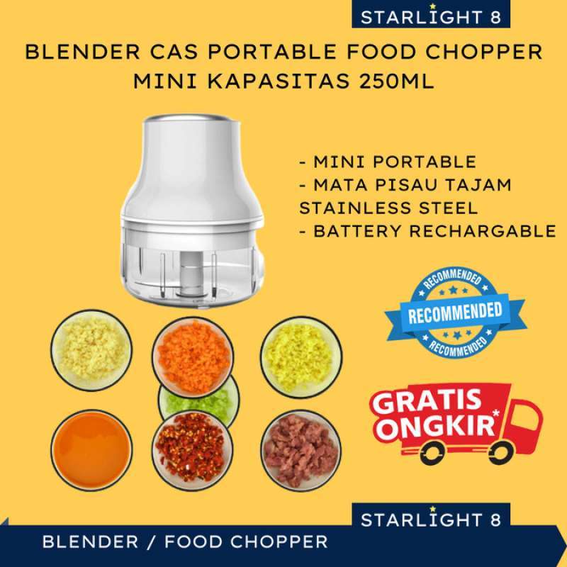 Promo Blender Portable Food Chopper Cas Rechargeable Capsule Cutter ...