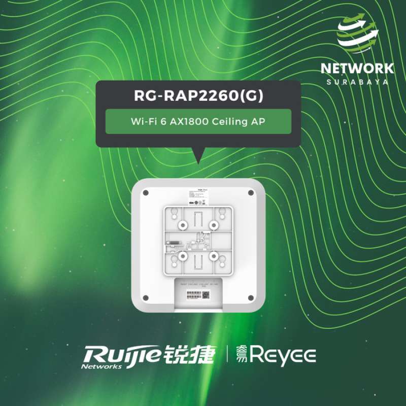 Jual Ruijie Reyee Rg-rap2260(g) Wi-fi 6 Ax1800 Ceiling Access Point ...