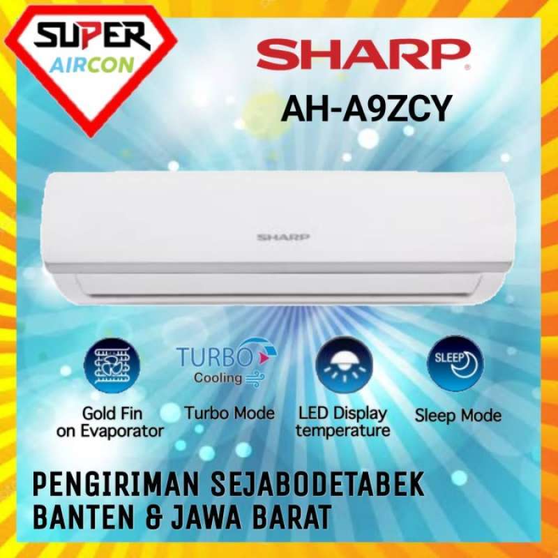 Promo Ac Sharp Ah-a 9 Zcyn 1 Pk Ah-a 9 Zcyn Low Watt + Pasang Instalasi ...
