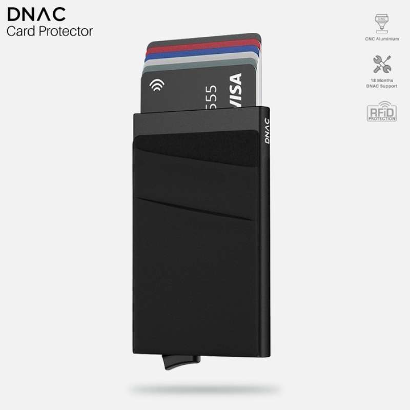 Jual Dnac Smart Wallet Card Holder Rfid Dompet Kartu Minimalis - Black ...