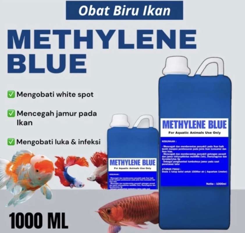 Jual Methylene Obat Ikan Sakit Methylene Ikan 1ltr Di Seller Hobiku Pet ...