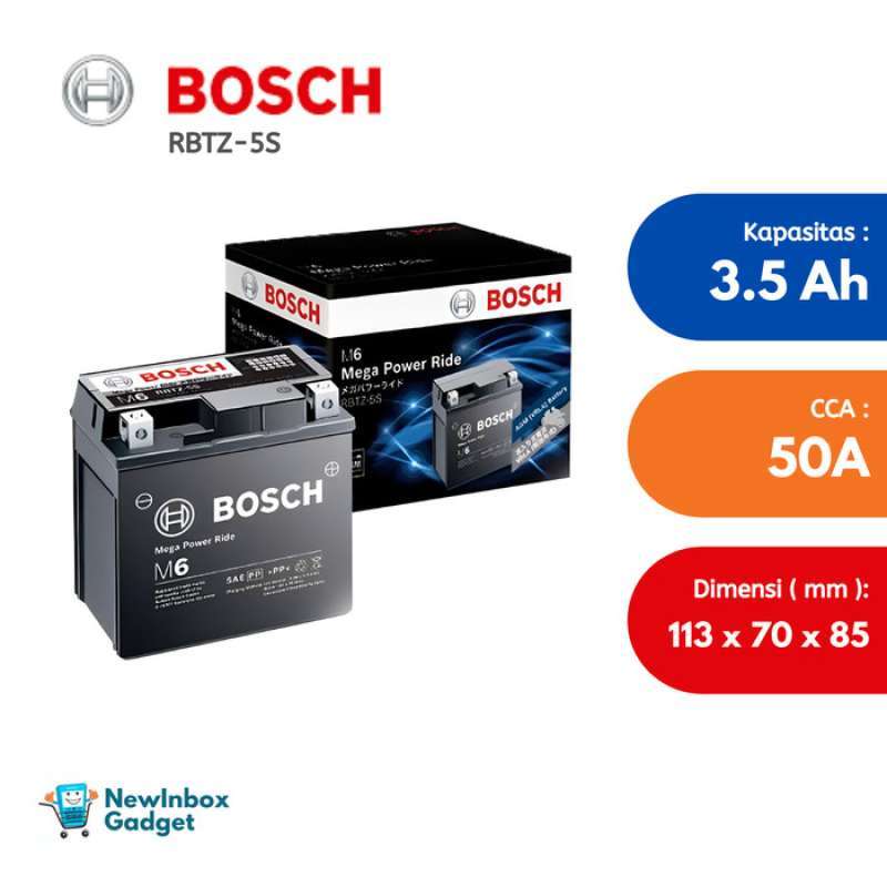 Promo Aki Motor Suzuki New Sky Drive Bosch Rbtz-5s Original Diskon 23% ...