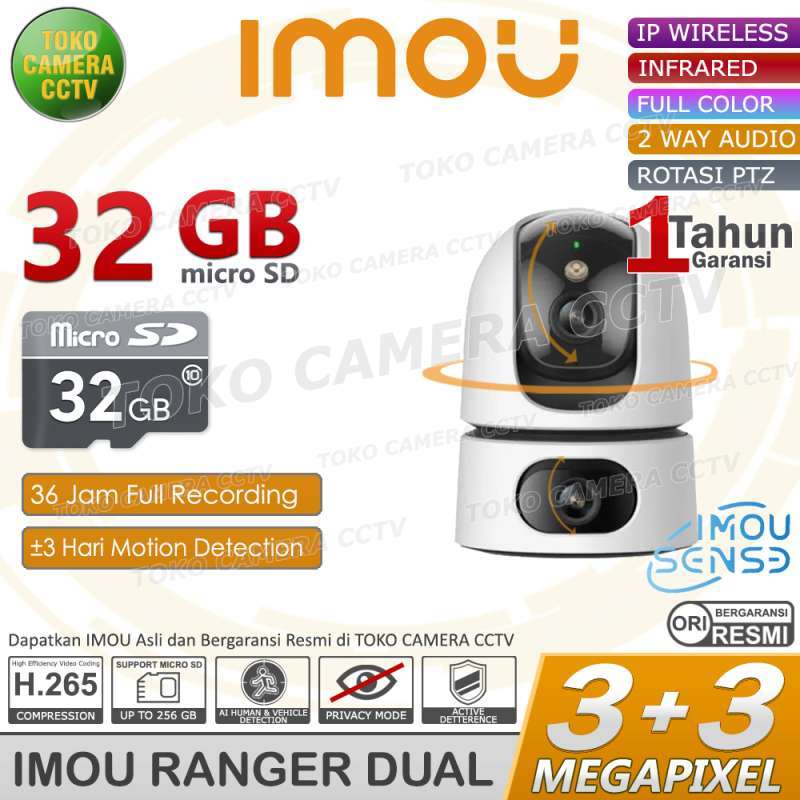 Jual Imou Ranger Dual 6mp Kamera Cctv Wifi Camera Ptz Audio Dual Lens ...