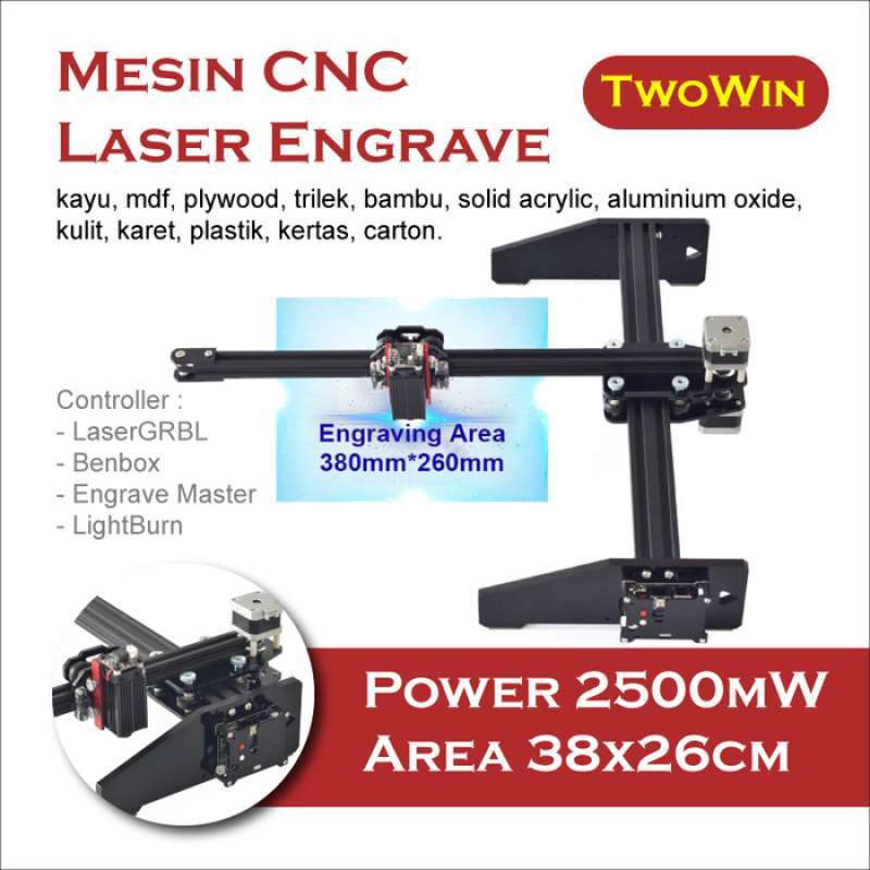 Jual Mesin Cnc Laser Grafir Mini 2500mw Printer 3d Ukir Kayu Engrave ...