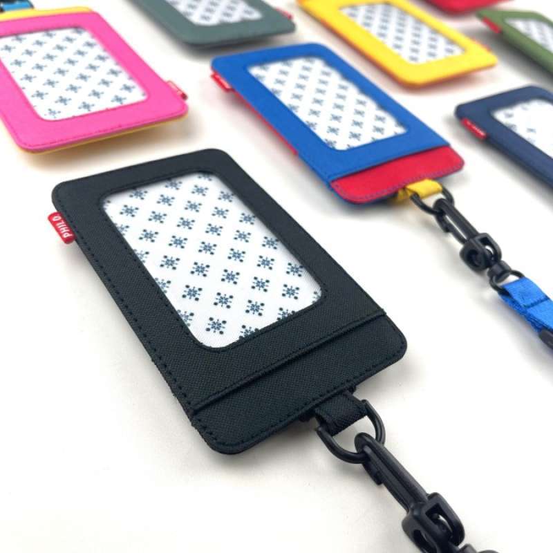 Jual Id Card Holder Dompet Gantung Name Tag Kartu Lanyard Kain Polos ...