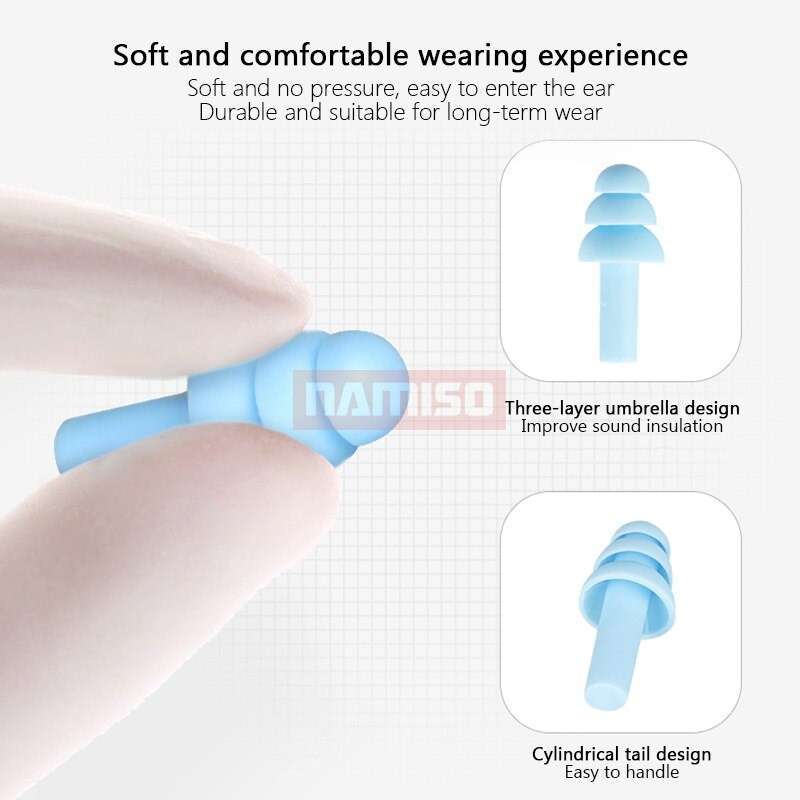 Jual Anti-noise Sleeping Ear Plugs For Travel With Box Case - Putih Di ...