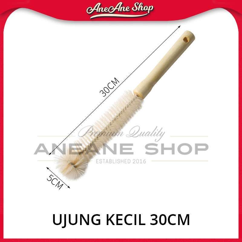 Jual Sikat Pembersih Botol Gagang Kayu Panjang Dengan Sikat Bulu Nilon ...