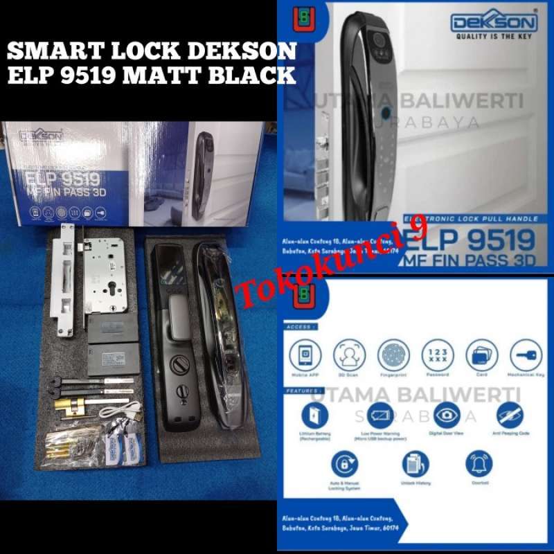Promo Kunci Digital Dekson Elp 9519 Mf Smart Door Lock Dekkson Diskon ...