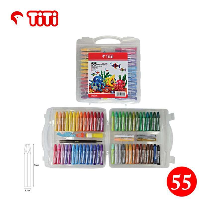 Jual Crayon Titi Isi 55 Warna /oil Pastel/titi Crayon/alat Lukis ...