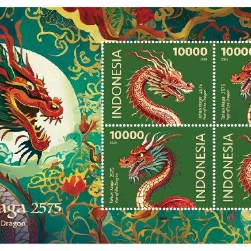 Jual Perangko Pranko Souveneer Sheet Tahun Naga 2575 2024 Di Seller ...