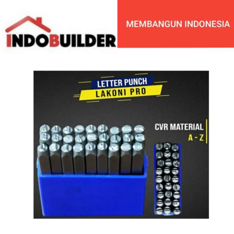 Jual Lakoni Pro Letter Punch 5 Mm Isi 27 Pc / Stempel Besi Huruf ...