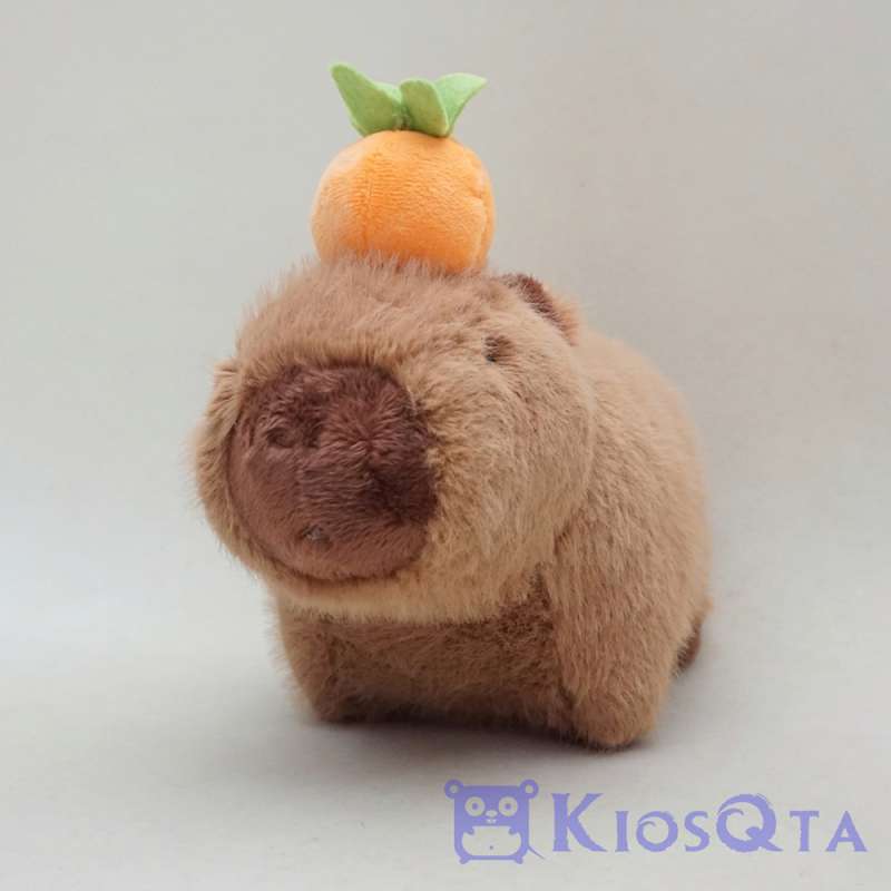 Jual Boneka Capybara Marmut Raksasa Coklat Berdiri Bawa Buah Jeruk ...