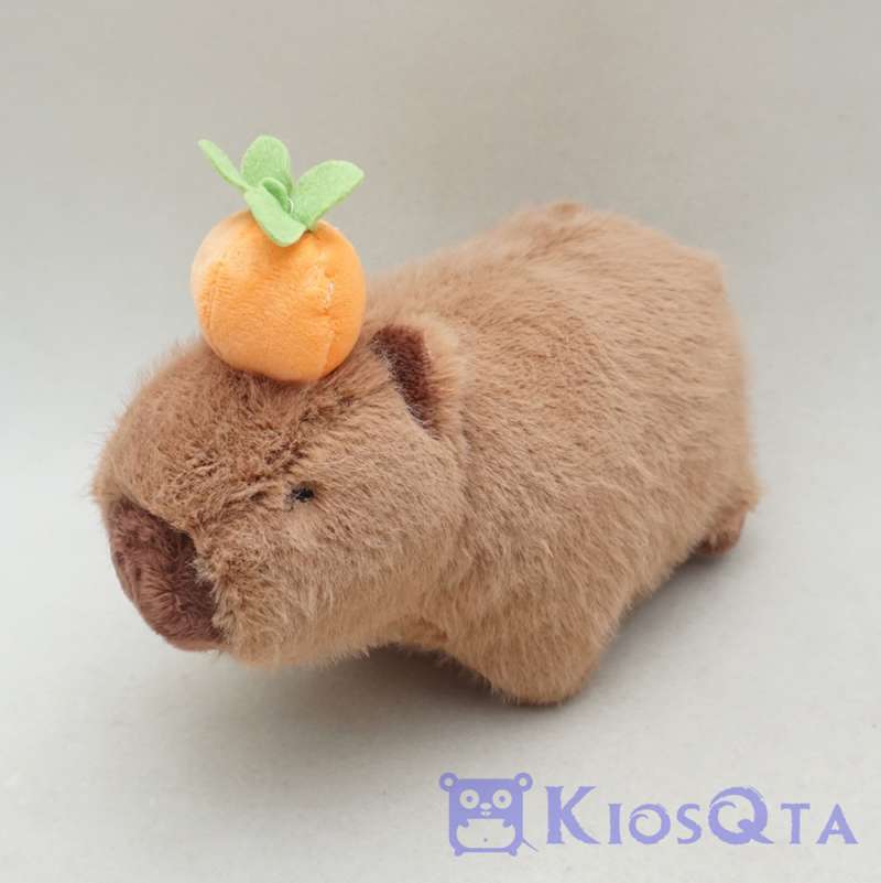 Jual Boneka Capybara Marmut Raksasa Coklat Berdiri Bawa Buah Jeruk ...