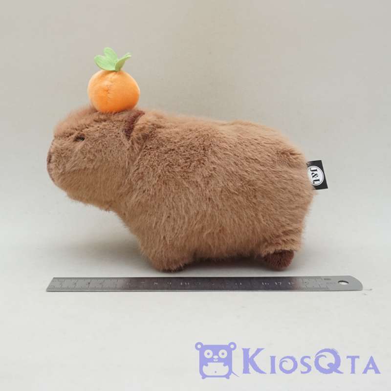 Jual Boneka Capybara Marmut Raksasa Coklat Berdiri Bawa Buah Jeruk ...
