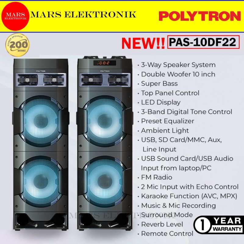 Jual Speaker Active Polytron Pas-10df22 / Pas 10d22 - Super Bass - 3 ...