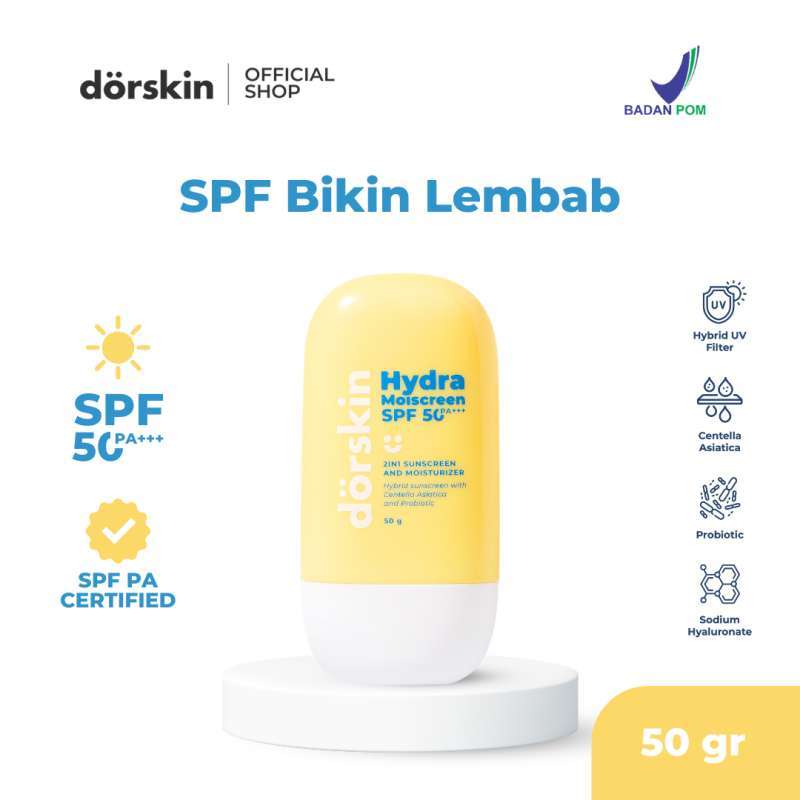 Promo [spf Pa Certified] Dorskin Hydra Moiscreen Spf 50 Pa+++ - Acne Friendly Sunscreen ...