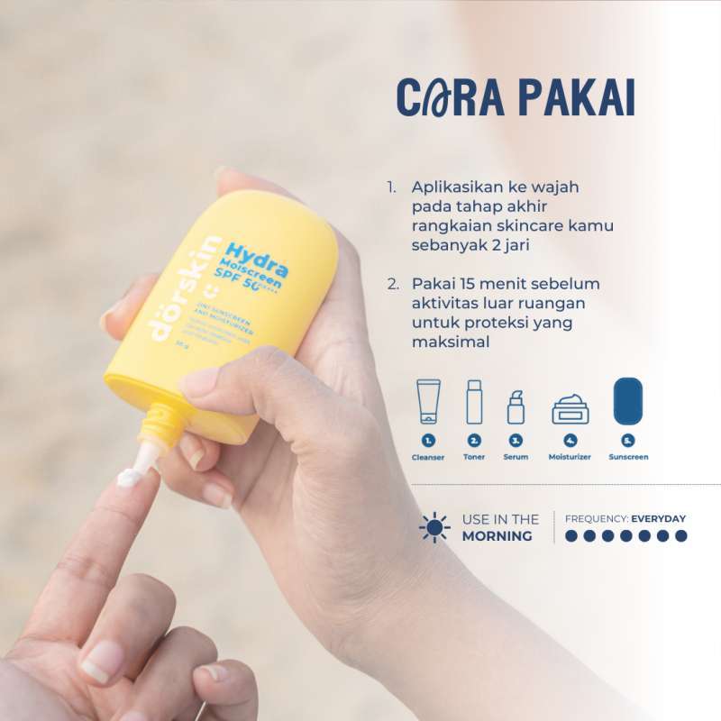 Promo [spf Pa Certified] Dorskin Hydra Moiscreen Spf 50 Pa+++ - Acne ...