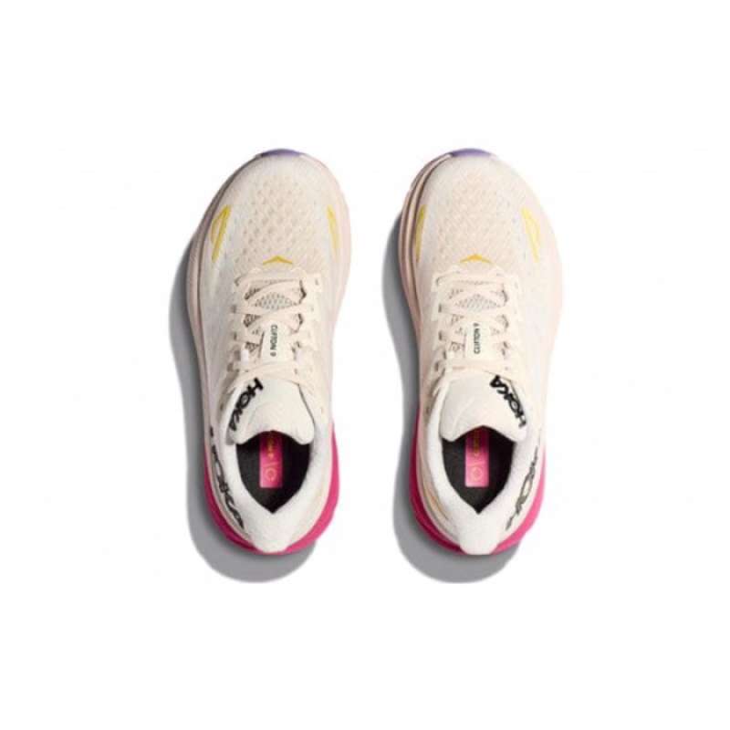 Jual Hoka Clifton 9 Women's Wide Running Eggnog Blanc De Blanc Original ...