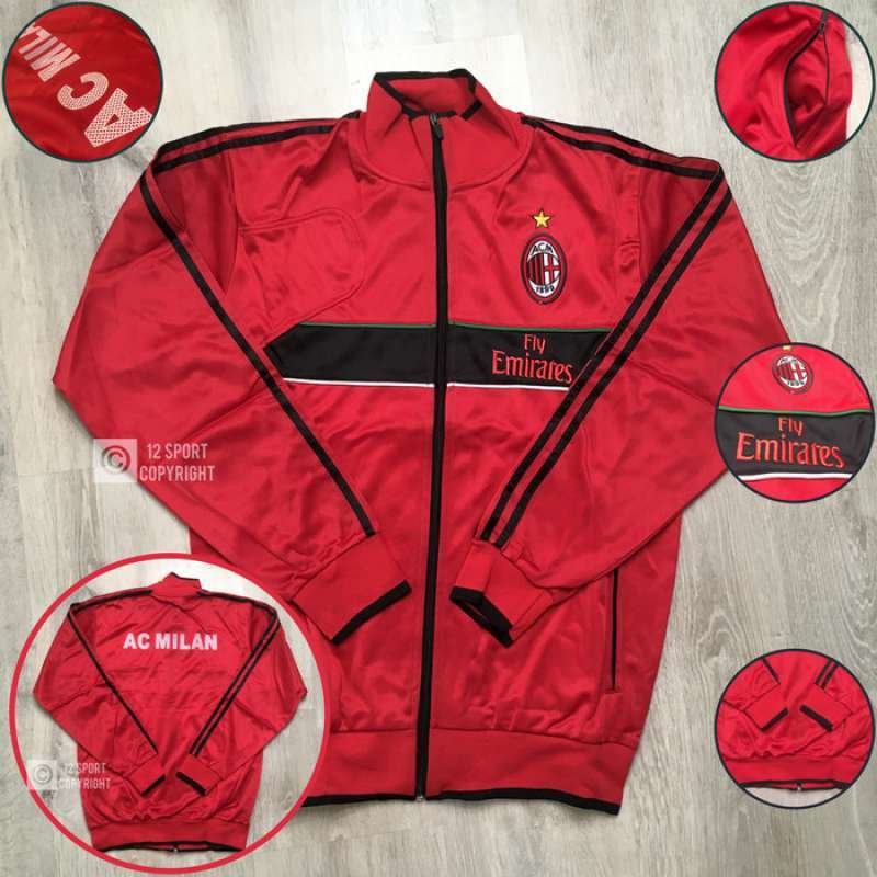Jual 12 Sport - Jaket Bola Pemanasan Tim Sepak Bola Acm Merah - L Di ...