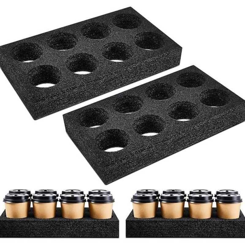 Jual Pangda 4 Pcs Multiple Holes Cup Holder Foam 8 Cup Drink Carrier ...