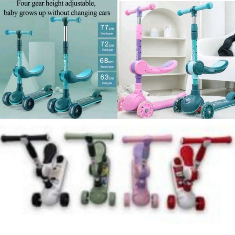 Jual Otoped Scooter Anak Di Lengkapi Dengan Rem Dan Bel - Ungu Mermaid ...