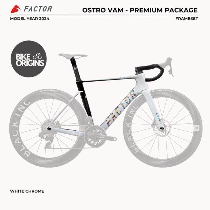 Jual Frameset Factor Ostro Vam Disc Brake 2024 - White Chrome - 54 Di ...