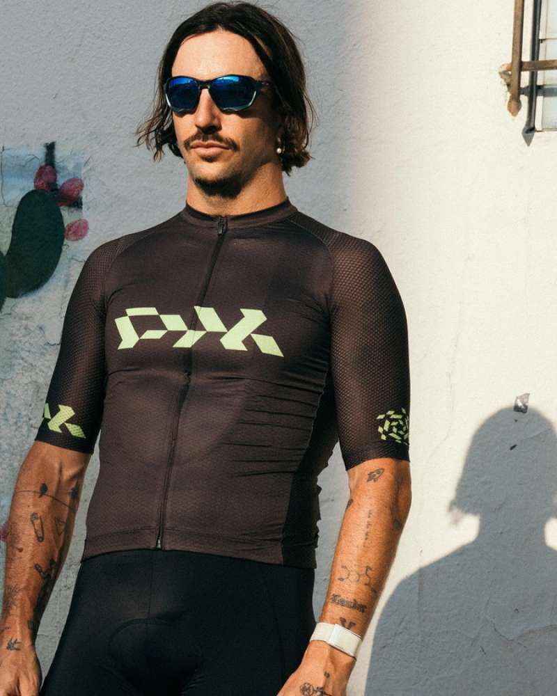 Jual Pedal Mafia - Men's Core Jersey - Carbon Black Lime - L Di Seller ...