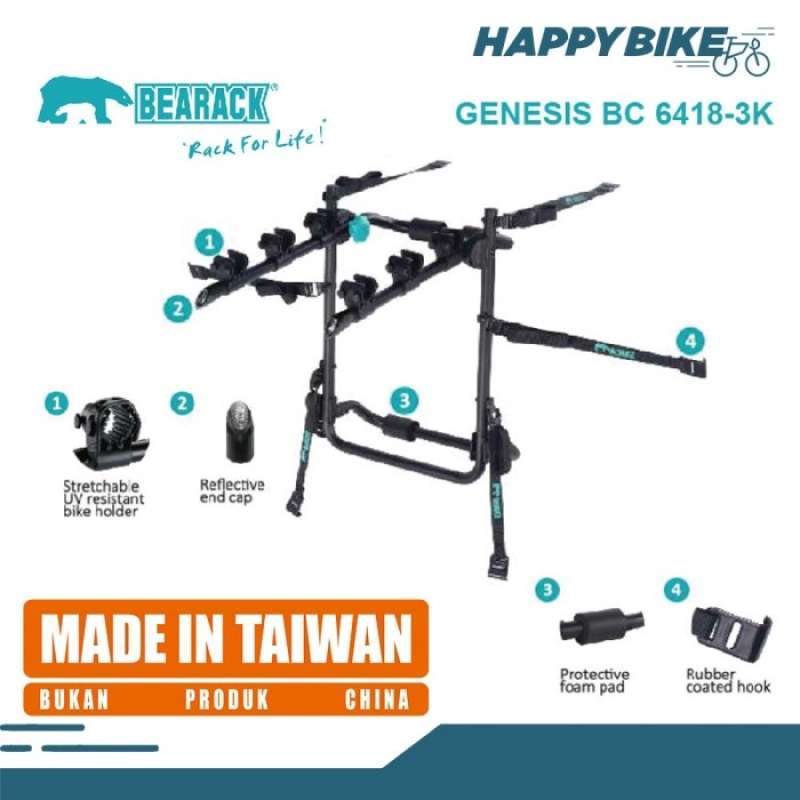Jual Bearack Bike Carrier Genesis Rak Sepeda Mobil 3 Sepeda Bagasi ...