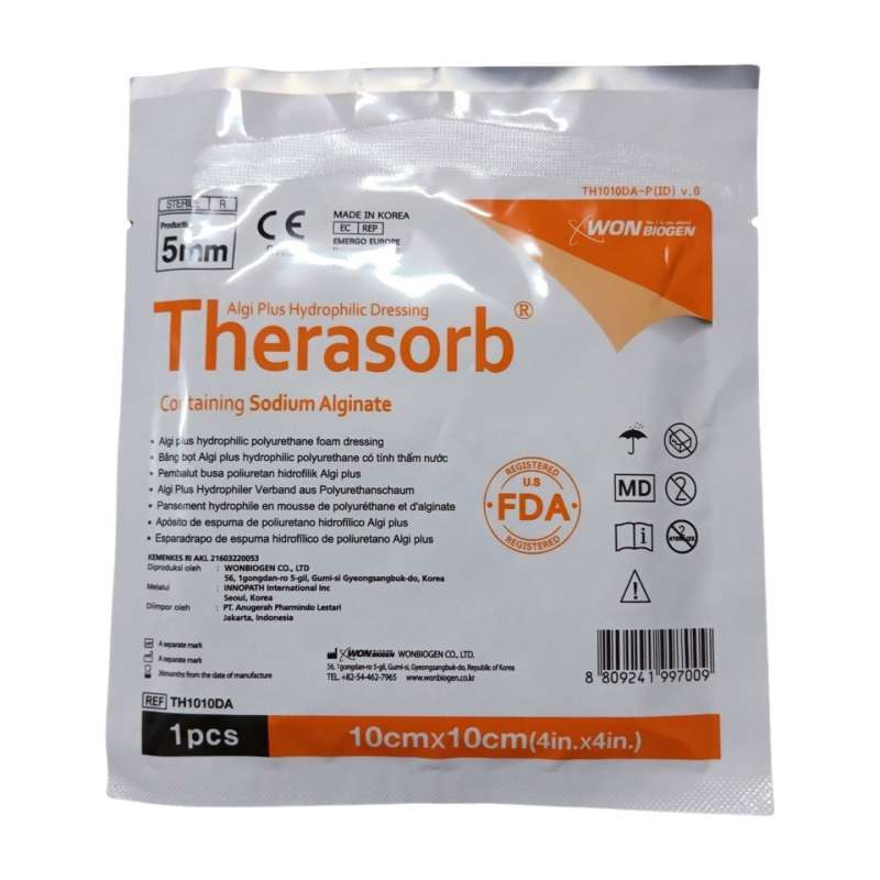 Jual Therasorb Algi Plus Hydrophilic Dressing 10cm X 10cm Sodium ...