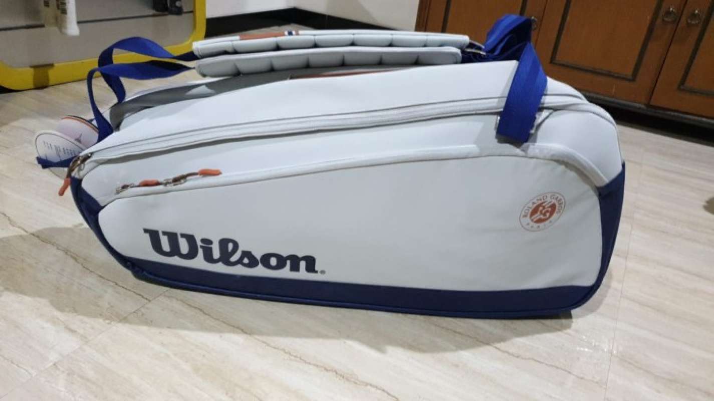 Jual Tas Tenis Tennis Wilson Roland Garros Premium Tour 9 Pack White ...