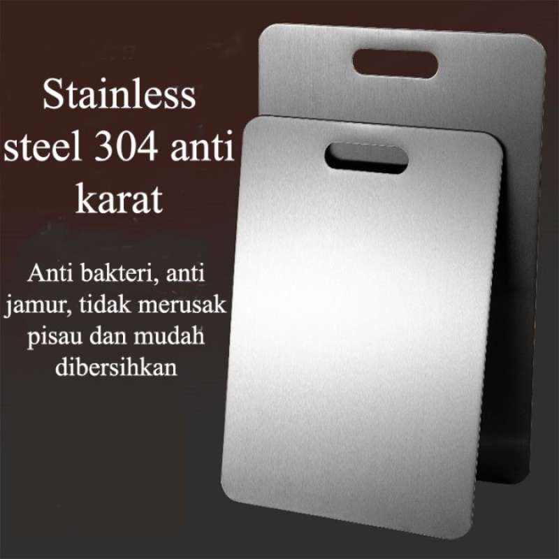 Jual Talenan Anti Bakteri Dan Jamur Stainless Steel Cutting Board 304 ...