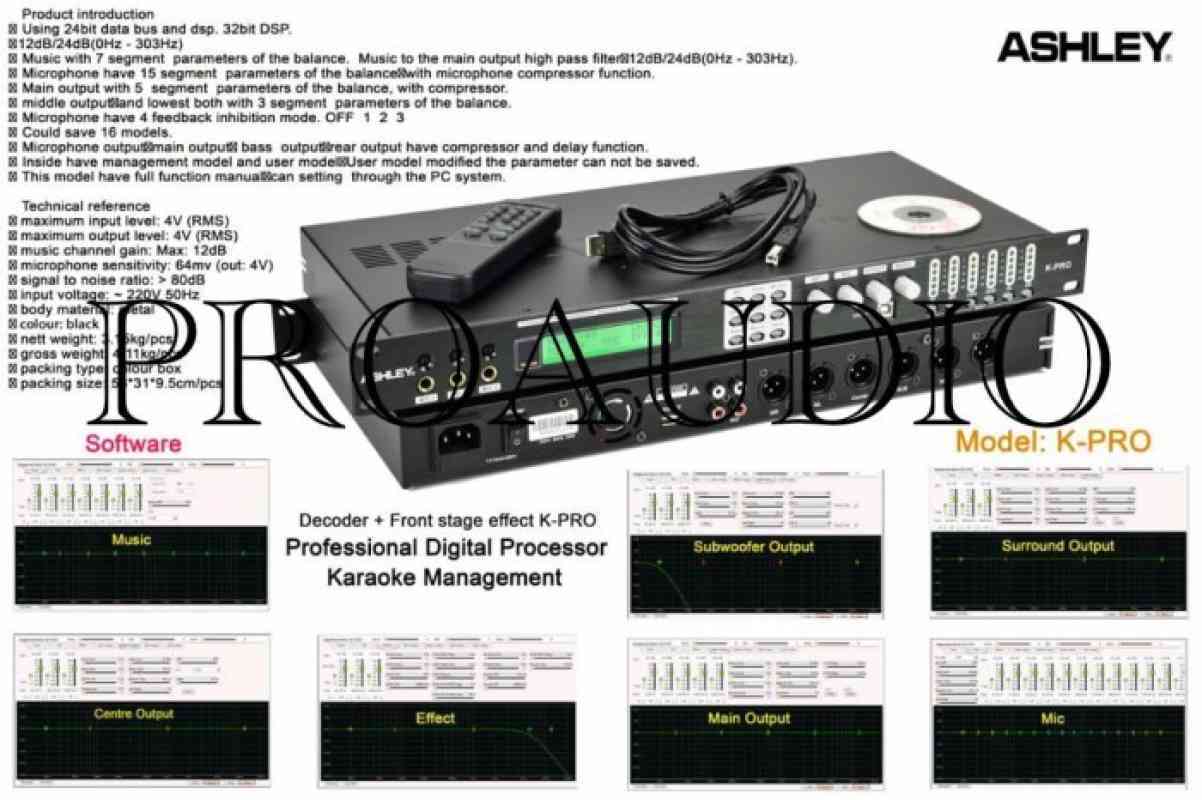 Jual Professional Digital Processor Karaoke Ashley K-pro K Pro Original ...