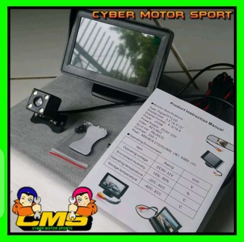 Jual Monitor Plus Camera Parkir Universal. Monitor Dasboard Dengan ...