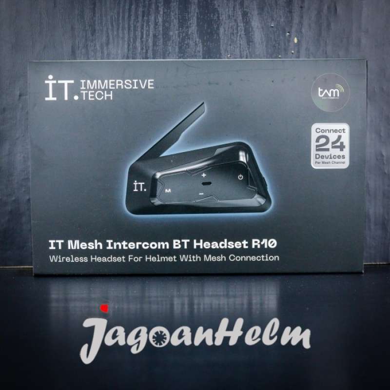 Jual It Intercom Helmet Headset R10 New | Black | Interphone Bluetooth ...
