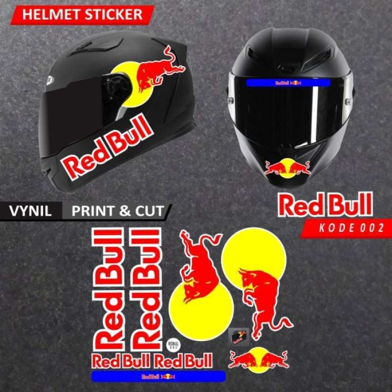 Jual Stiker Helm Variasi Universal Full Set Dovi Monster Redbull - Dovi ...
