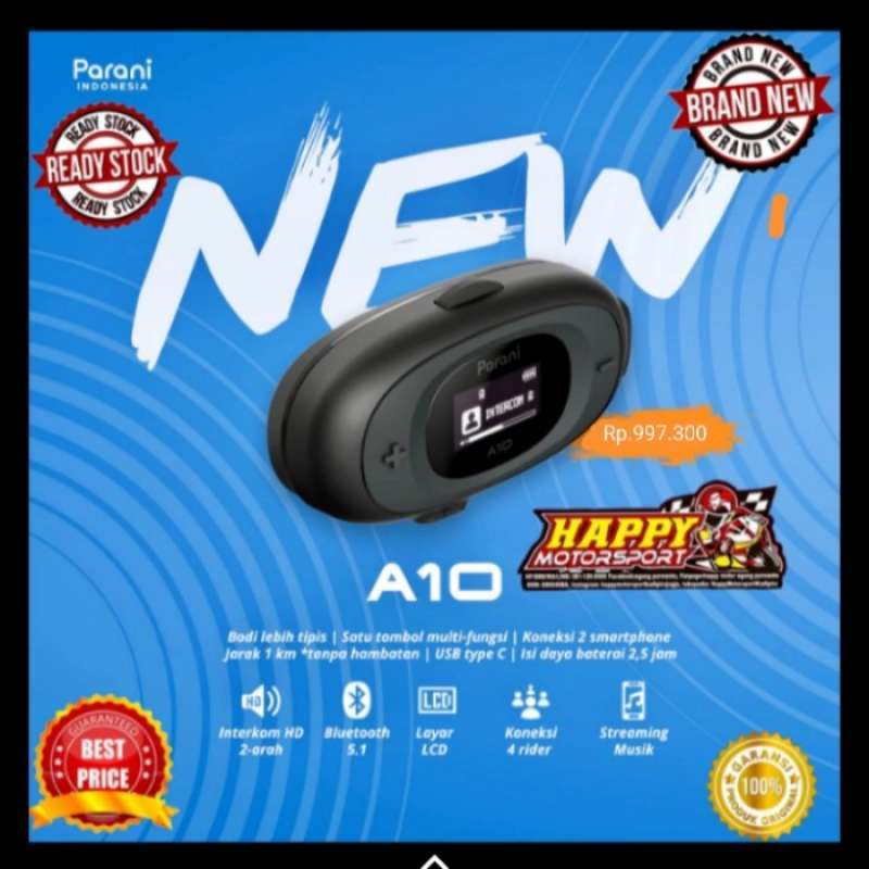 Jual Sena Communicator Bluetooh Intercom Hd 2 Arah Parani A10 Utk Helm ...
