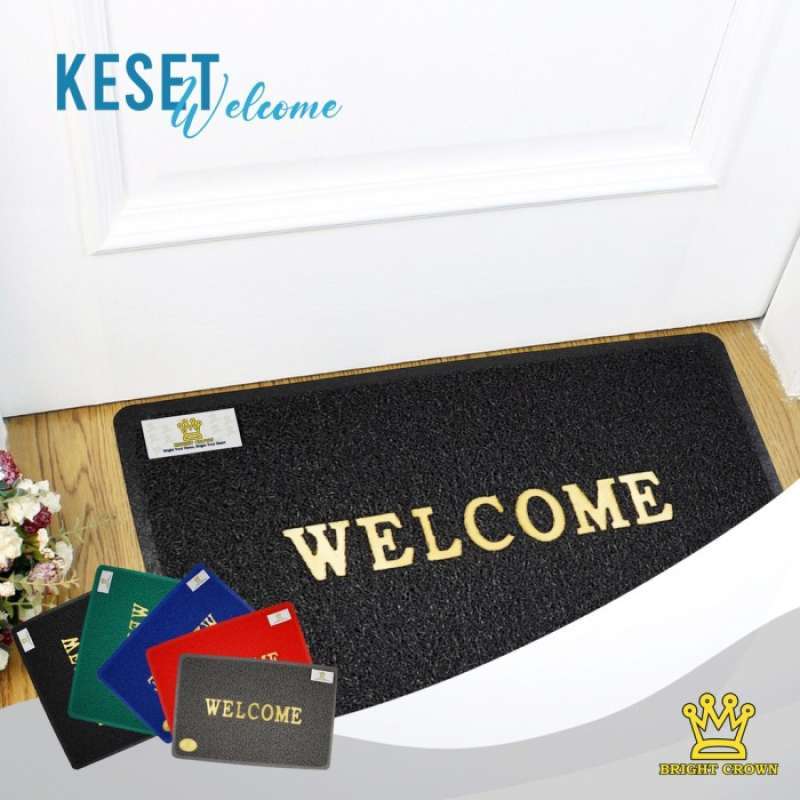 Promo Keset Welcome Rosanna Design Full Karet - Merah Diskon 2% Di ...