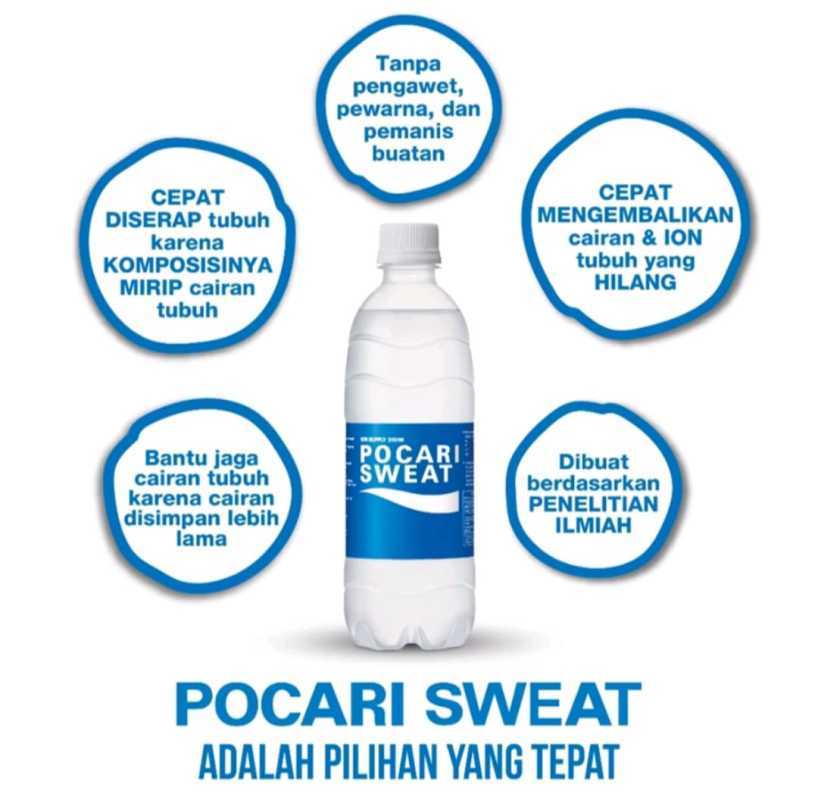 Promo Pocari Sweat Minuman Isotonic Pet Botol 350ml Sport Drinks Lari ...