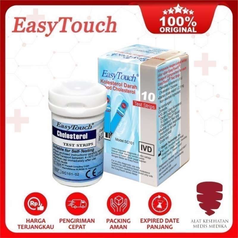 Promo Easytouch Test Strip Cholestrol Kolesterol Refill Isi 10 Easy ...