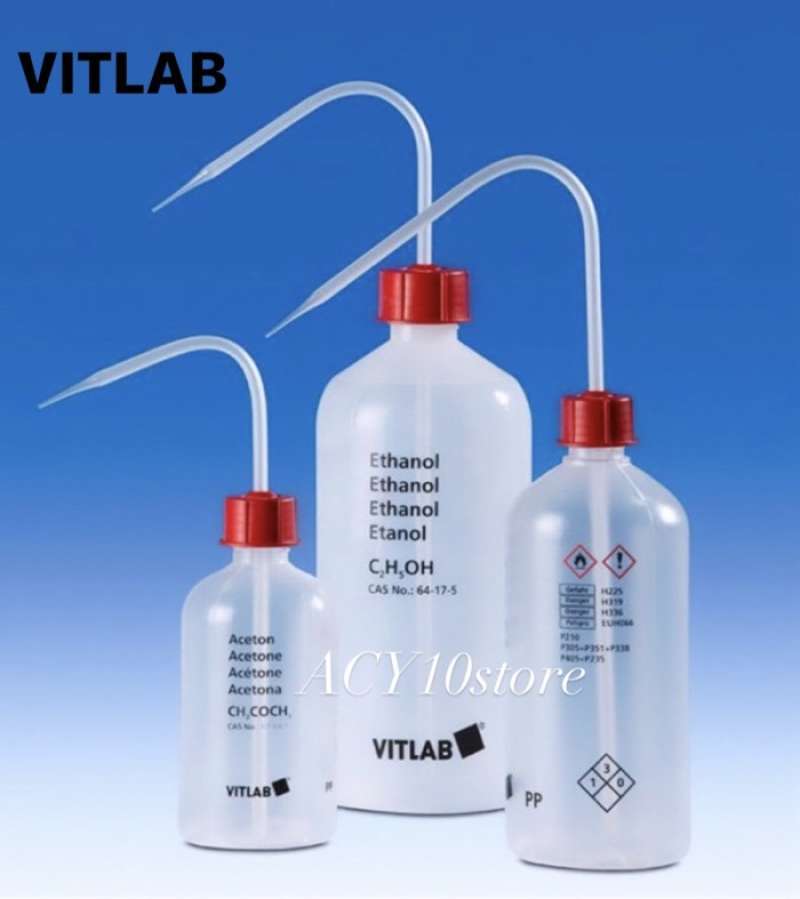 Promo Vitlab Safety Wash Bottle, 500ml, Acetonitrile, Distilled Water Diskon 23% Di Seller ...