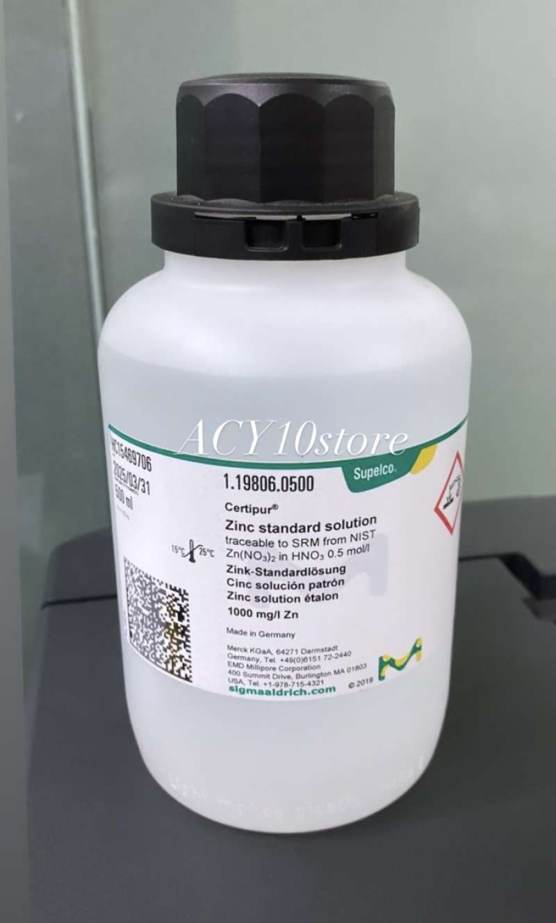 Promo Merck 1.19806.0500 Zinc Standard Solution 500ml Diskon 23% Di ...