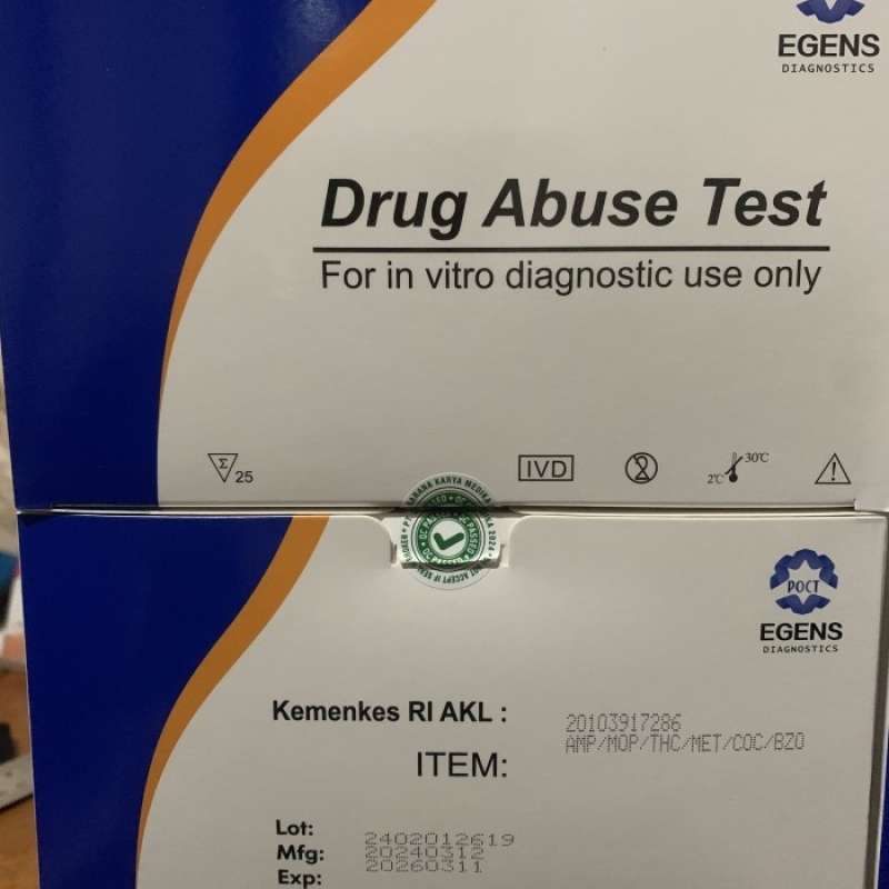 Promo Alat Tes Strip Urine Narkoba- 6 Parameter Egens/ Drug Tes Murah ...