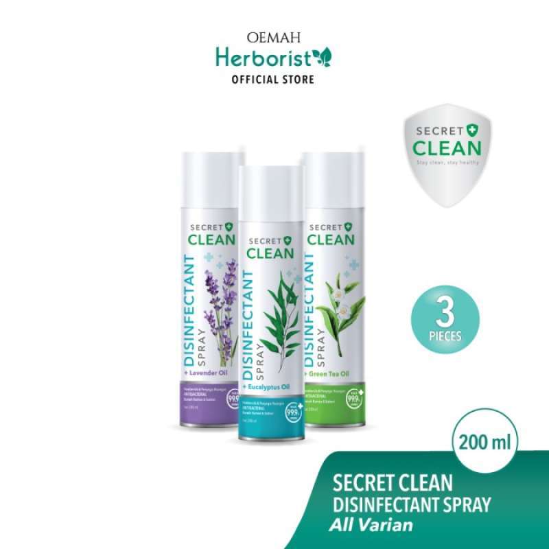 Promo Secret Clean Paket Lengkap Disinfectant Spray Aerosol 200ml ...