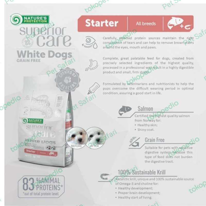 Promo Dog Food Natures Protection White Dogs Puppy Starter All Breeds 1 ...