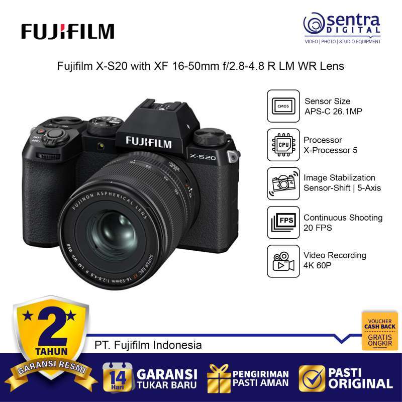 Jual Fujifilm X-s20 With Fujinon Xf 16-50mm F/2.8-4.8 Lens Mirrorless Camera Di Seller Sentra ...