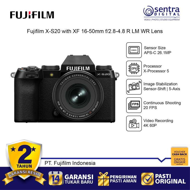 Jual Fujifilm X-s20 Kit With Fujinon Xf 16-50mm F/2.8-4.8 Lens Mirrorless Camera Di Seller ...