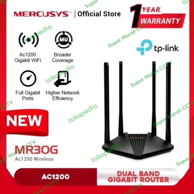 Promo Mercusys By Mr30g Ac1200 Wireless Dual Band Gigabit Router Diskon ...
